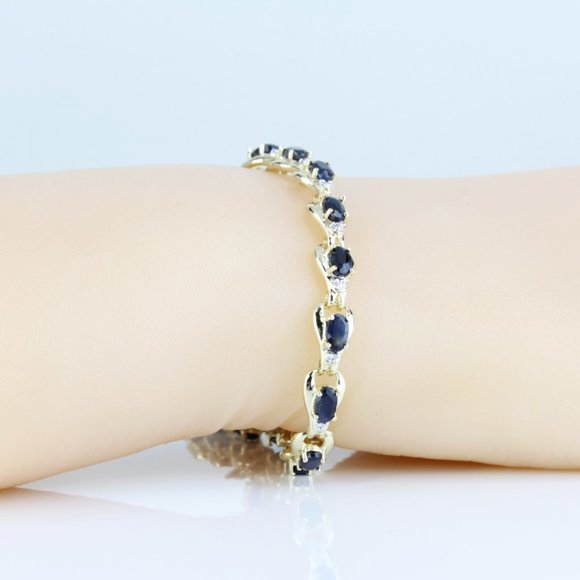 Leer Gem Ltd. | Jewelry | Vintage K Yellow Gold Sapphire Diamond ...